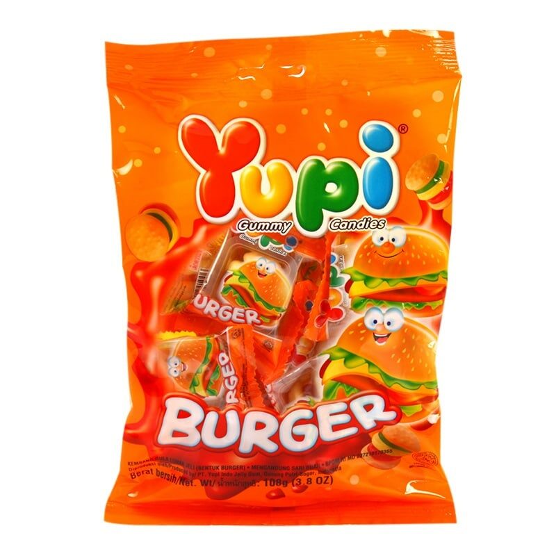 Yupi Mini Burger, 105гр - купить жевательные конфеты ЮПИ Мини Бургер ...